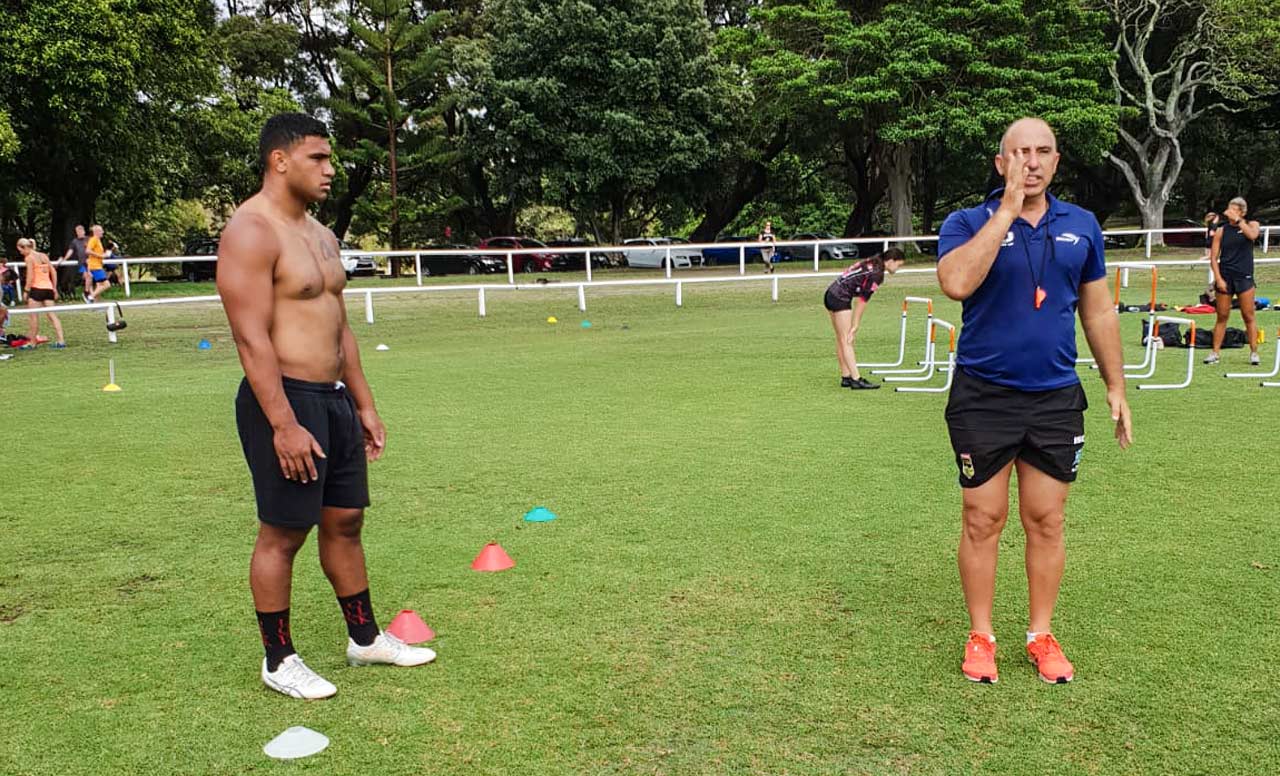 Josh Addo-Carr, Damien Cook & David Warner's sprint coach Roger Fabri ...